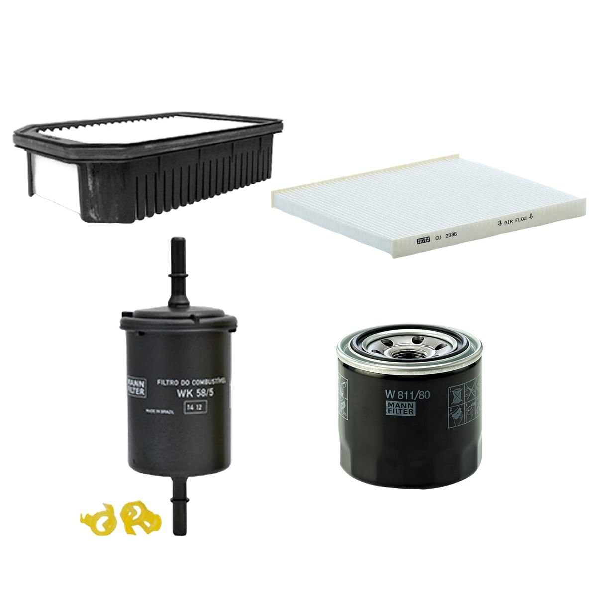 Kit de Filtros Mann Filter Hyundai HB20 1.6 16V Flex 2012 até 2019 - Altese