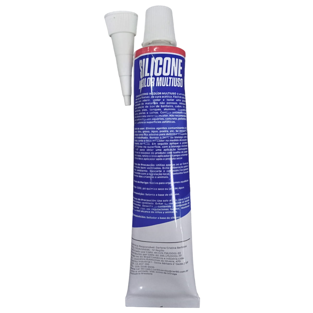 Silicone Acético Incolor Multiuso CAR80 - 50g - Altese