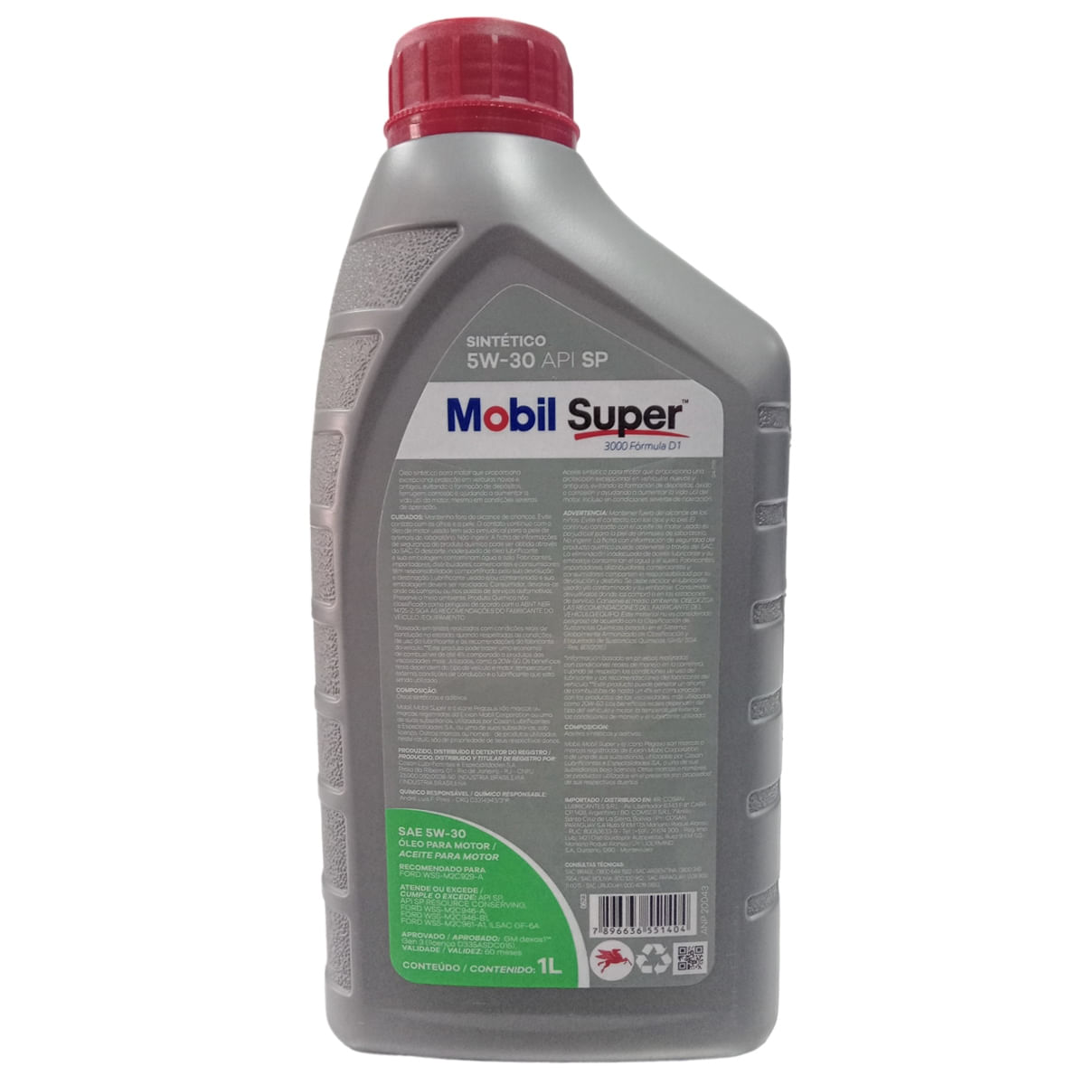 Óleo Lubrificante de Motor Mobil Super API SP 5W30 100% Sintético GF-6 ...