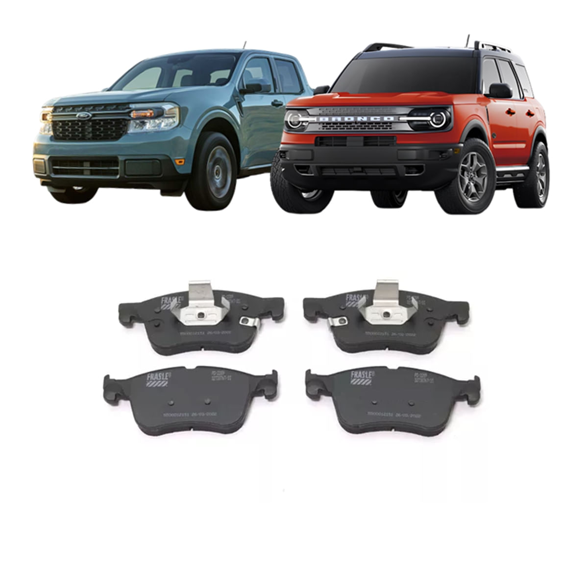 Jogo de Pastilhas do Freio Dianteiro Ford Bronco e Maverick 2021 em ...