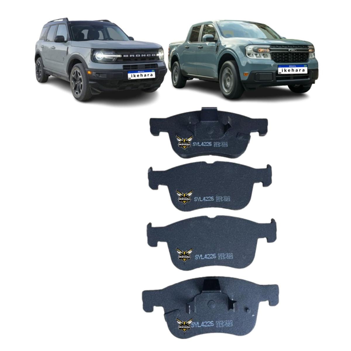 Jogo de Pastilhas do Freio Dianteiro Ford Bronco e Maverick 2021 em ...