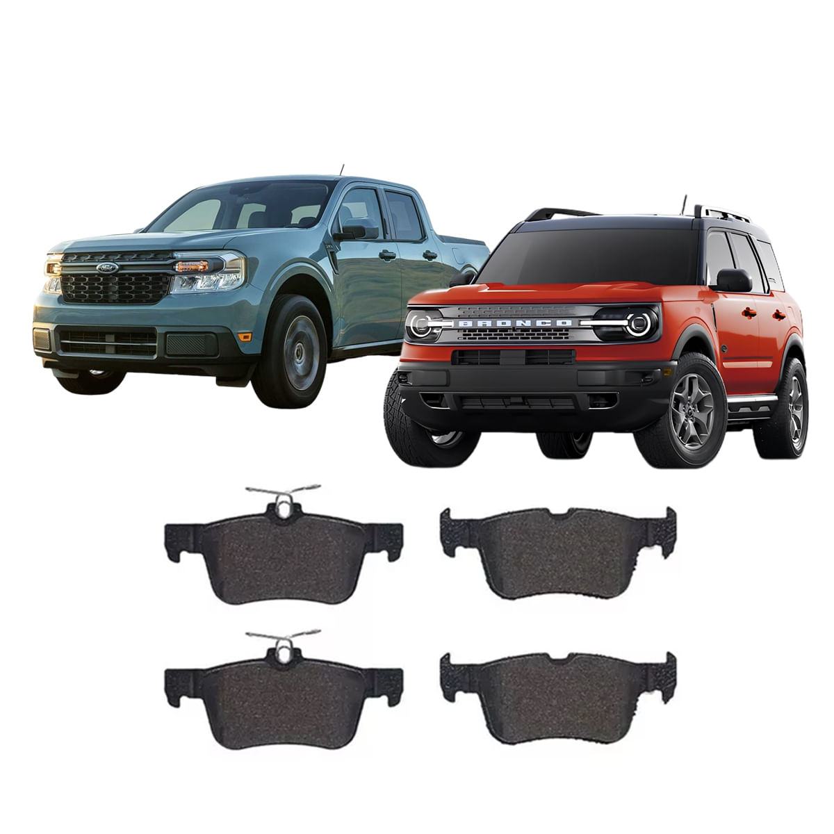 Jogo de Pastilhas do Freio Traseiro Ford Bronco e Maverick 2021 em ...