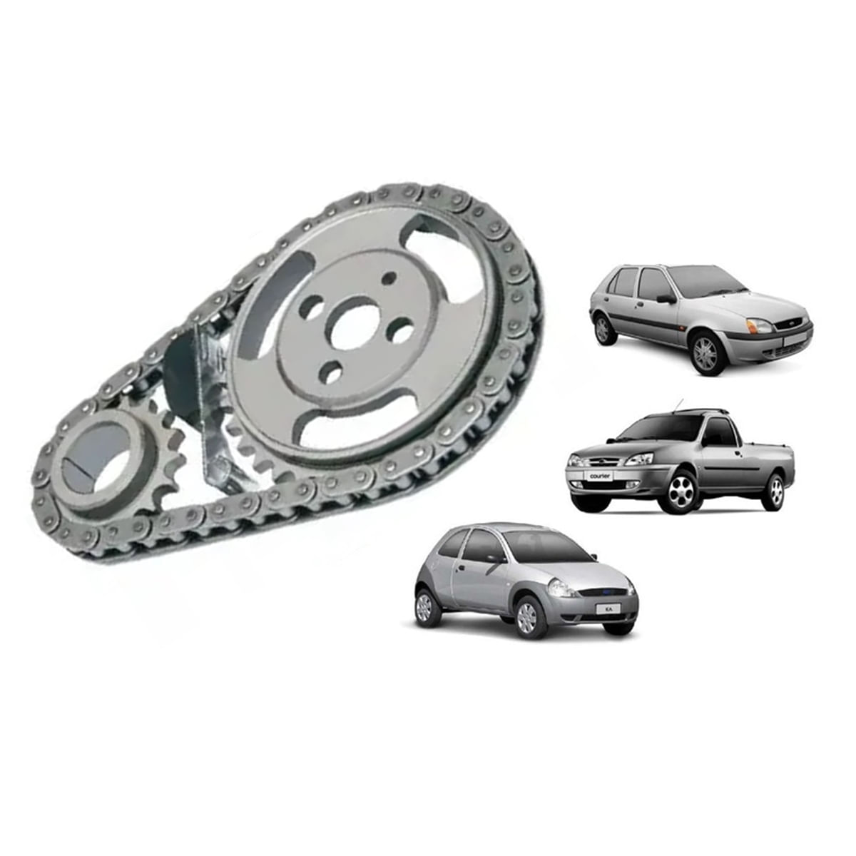 Kit Corrente de Distribuição Completo Ford Fiesta Ka e Courier Todos ...