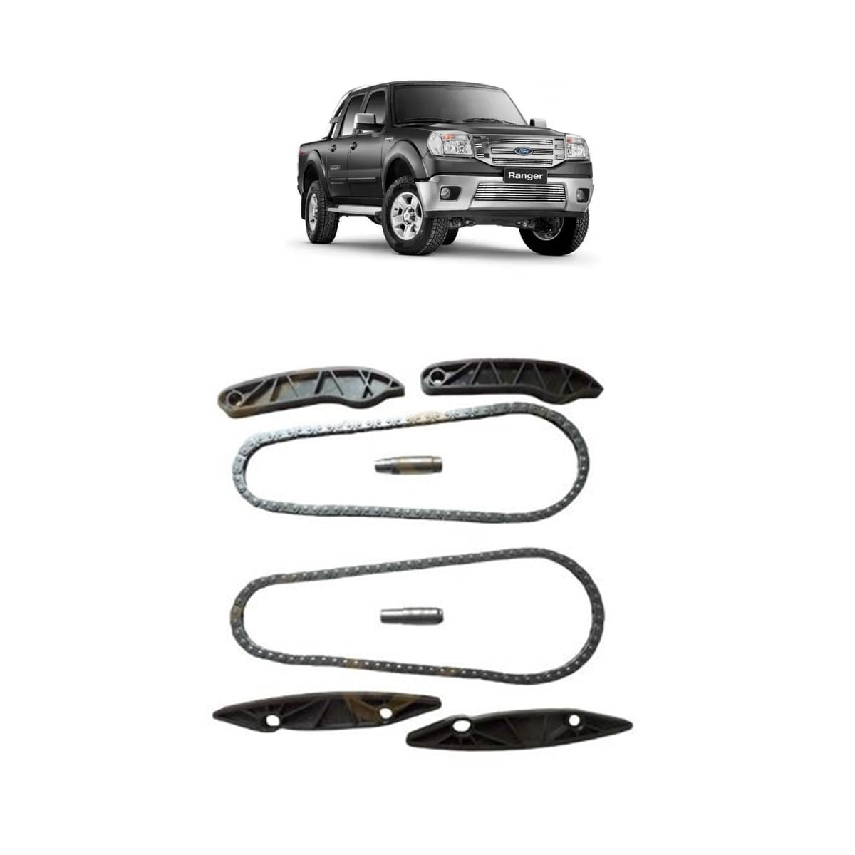 Kit da Corrente da Distribuição do Motor Ford Ranger 3.0 Diesel 2005 ...