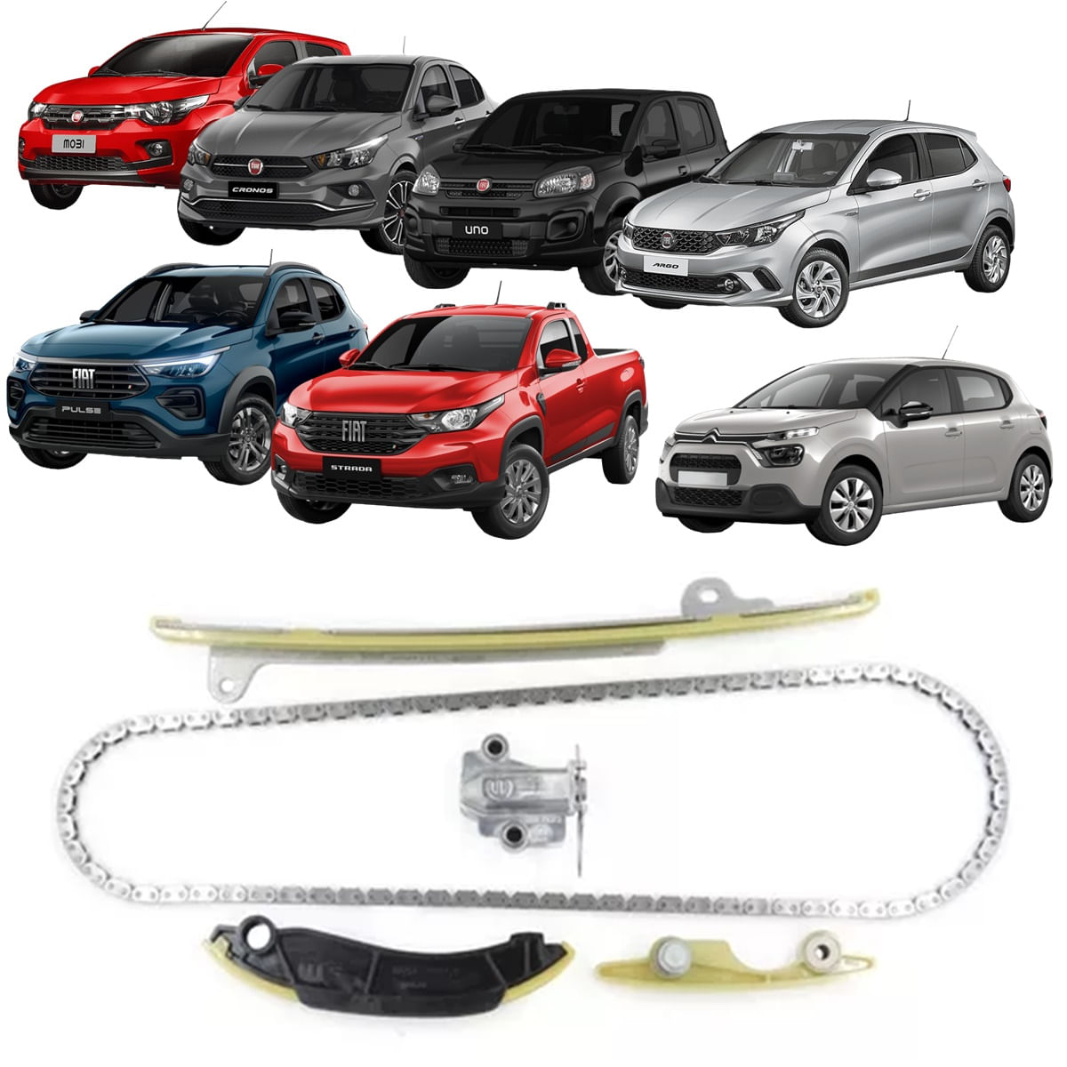 Kit Corrente da Distribuição Fiat Argo|Cronos|Mobi|Pulse|Strada|Uno e ...