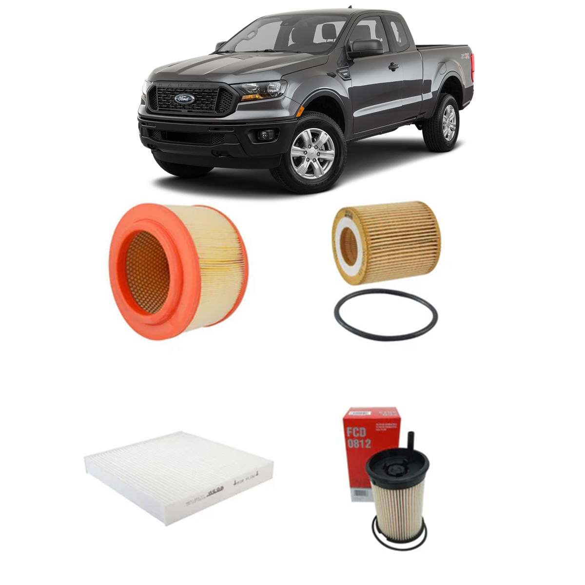 Kit de Filtros Wega Ford Ranger Diesel 2021 Até 2024 - Altese