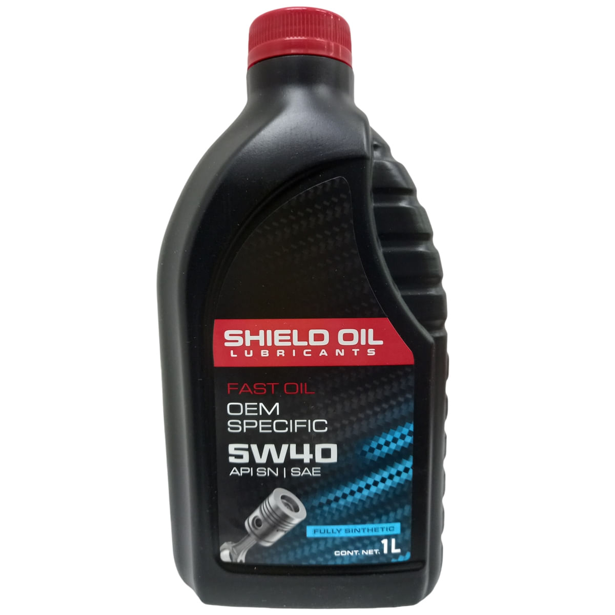 Óleo Lubrificante do Motor Shield Oil 5W40 API SN 100% Sintético Fast ...