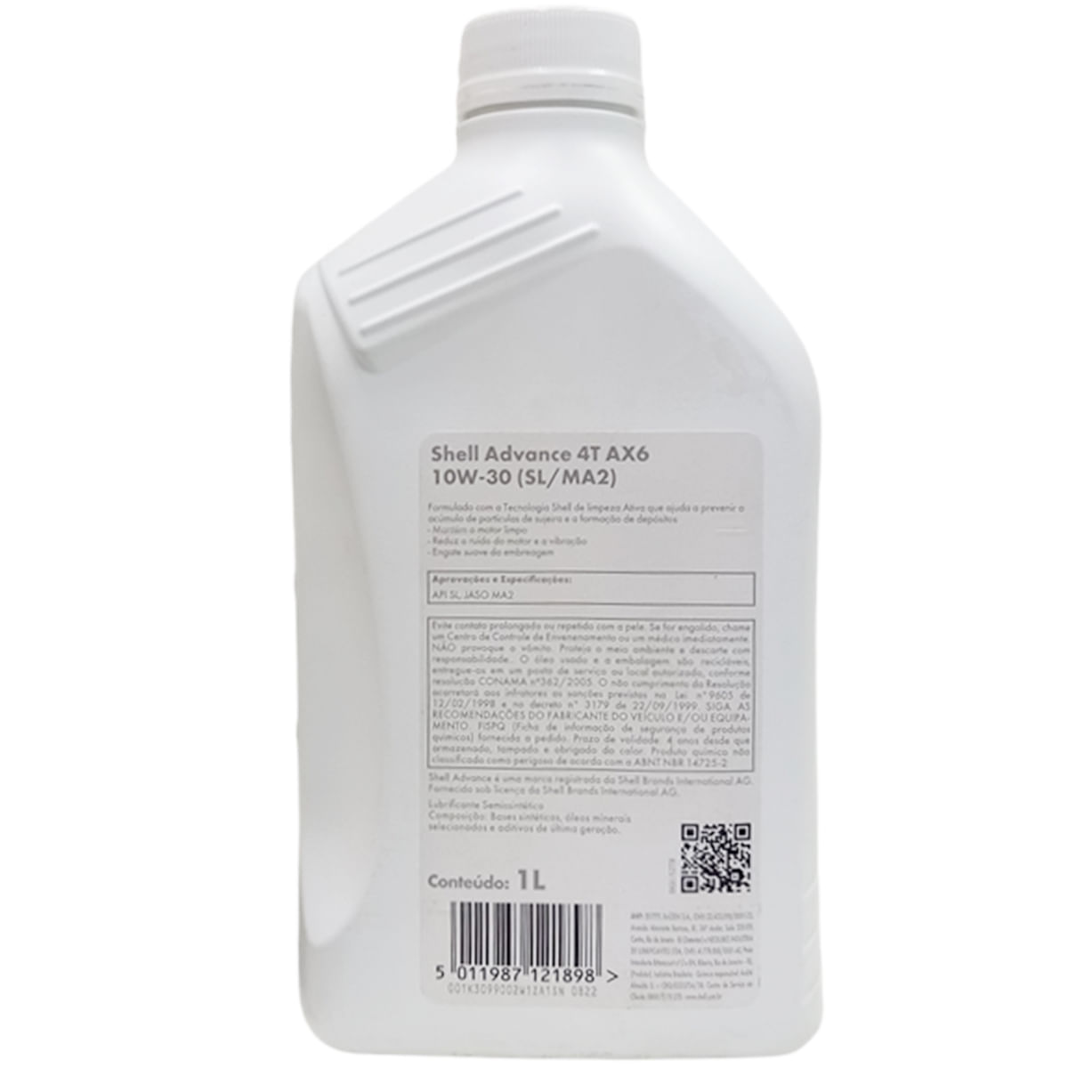Óleo Motor Advance 4T AX6 10W30 SL MA2 1L - Shell - Altese