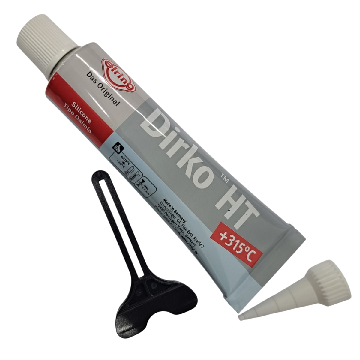 Silicone de Vedação de Alta Temperatura +315ºC Dirko HT Cinza 100g ...